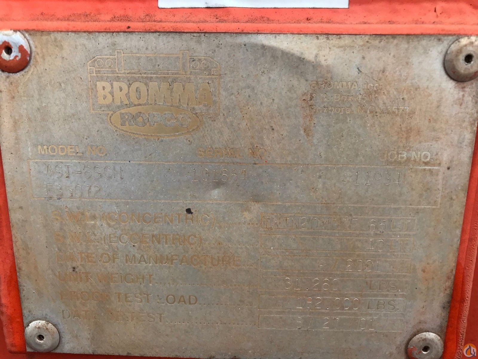 Bromma Spreader Bars (Lifting Beams) Used 0 Fairco :: Crane Network ...