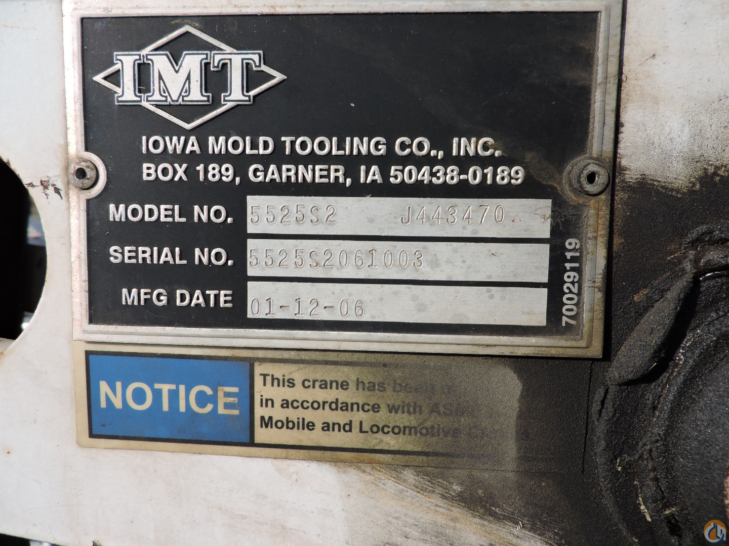 IMT 5525 Service Truck Crane Excellent Runnion Equipment Co. :: Crane ...